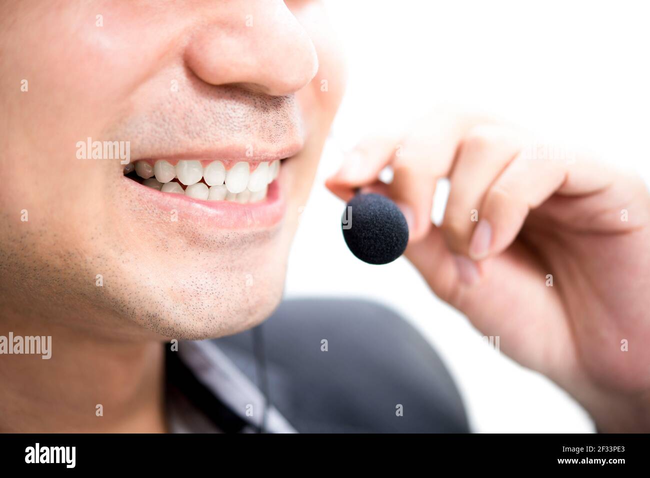 Call center person mouth hi-res stock photography and images - Alamy