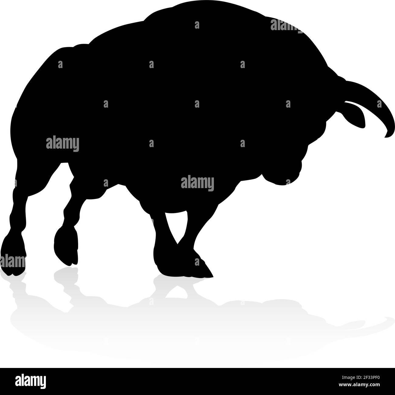 Bull shape for logo Stock Vector Images - Alamy