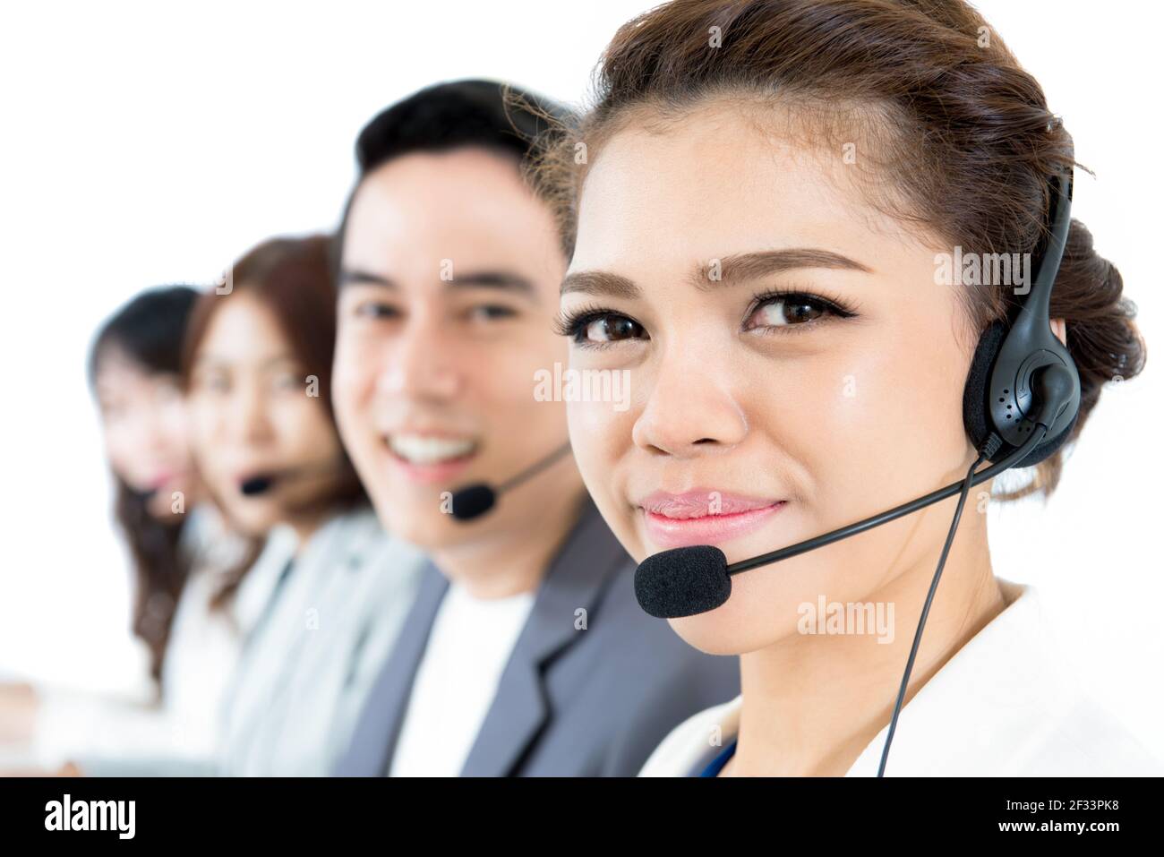 Telemarketer female hi-res stock photography and images - Alamy