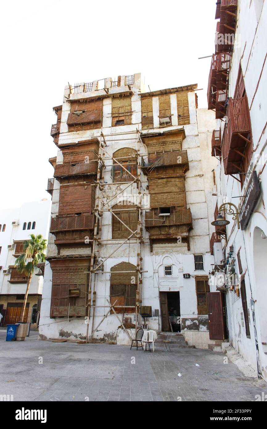 Old historical city in balad, jeddah, Unesco world heritage site Stock ...
