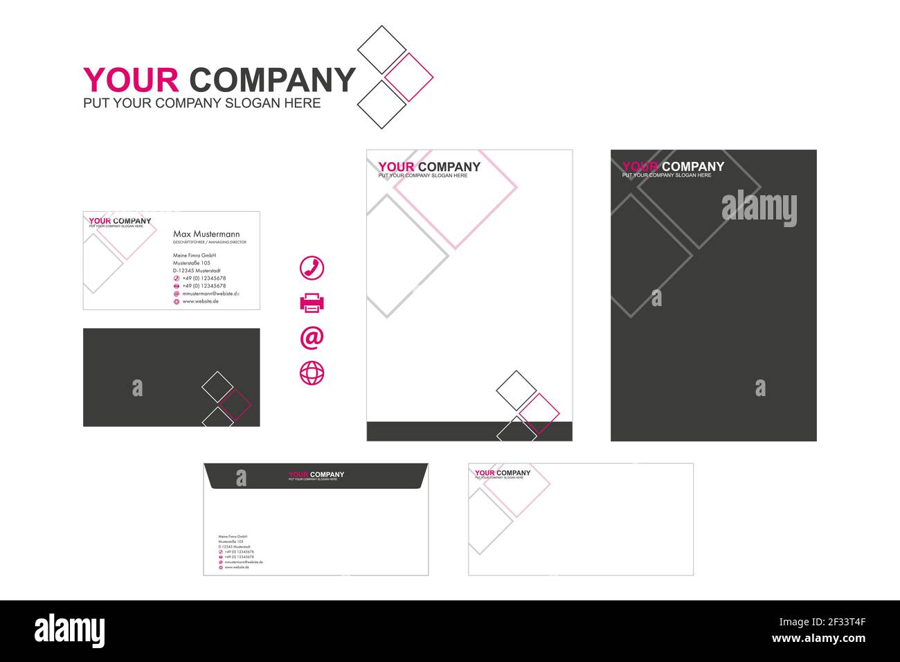 Stationary card design Stock Vector Images - Alamy