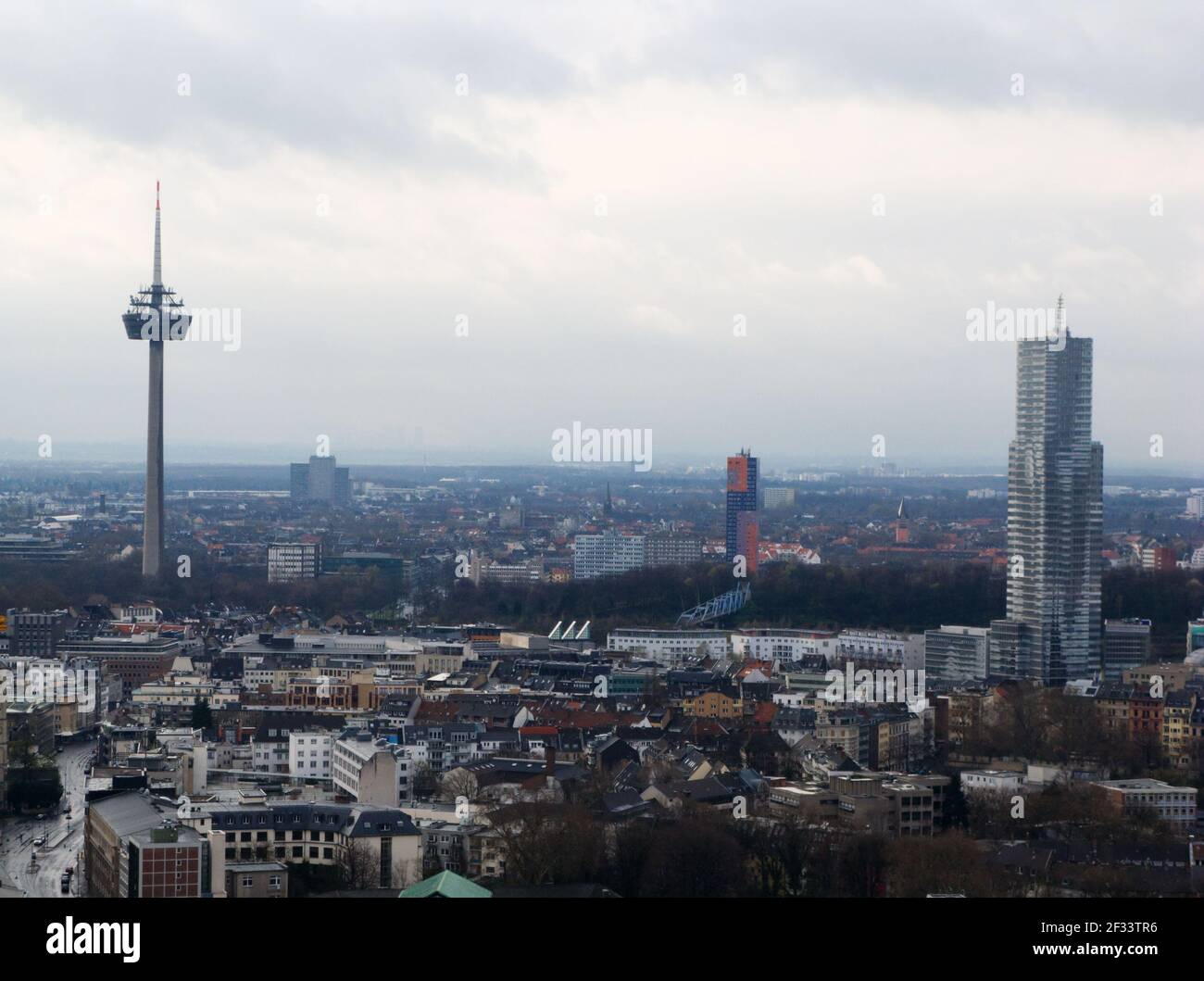 Cityscape of Cologne (Germany) photographed from Cologne Cathedral ...