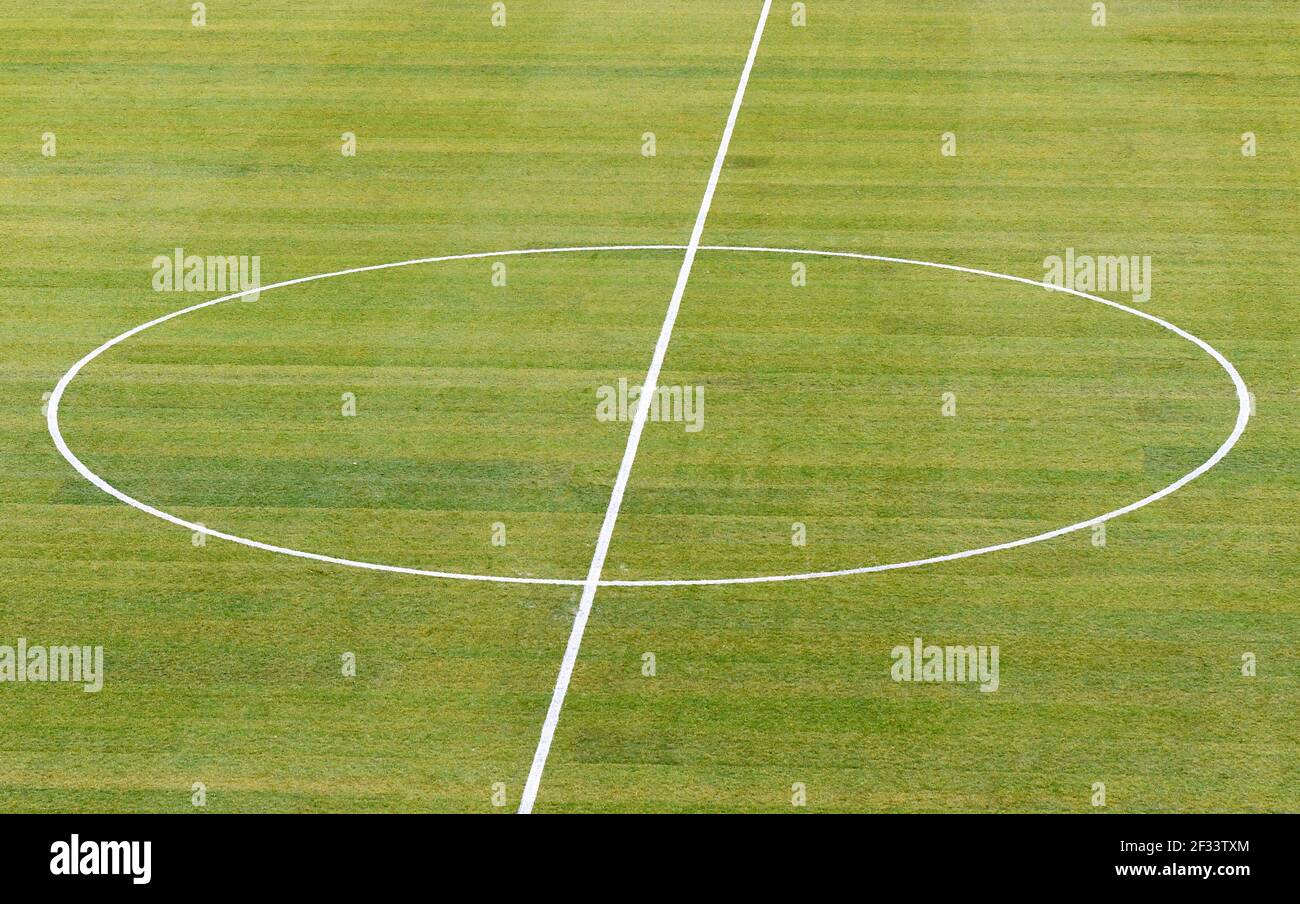 Centre circle of a football field.Cologne, North Rhine Westfalia ...