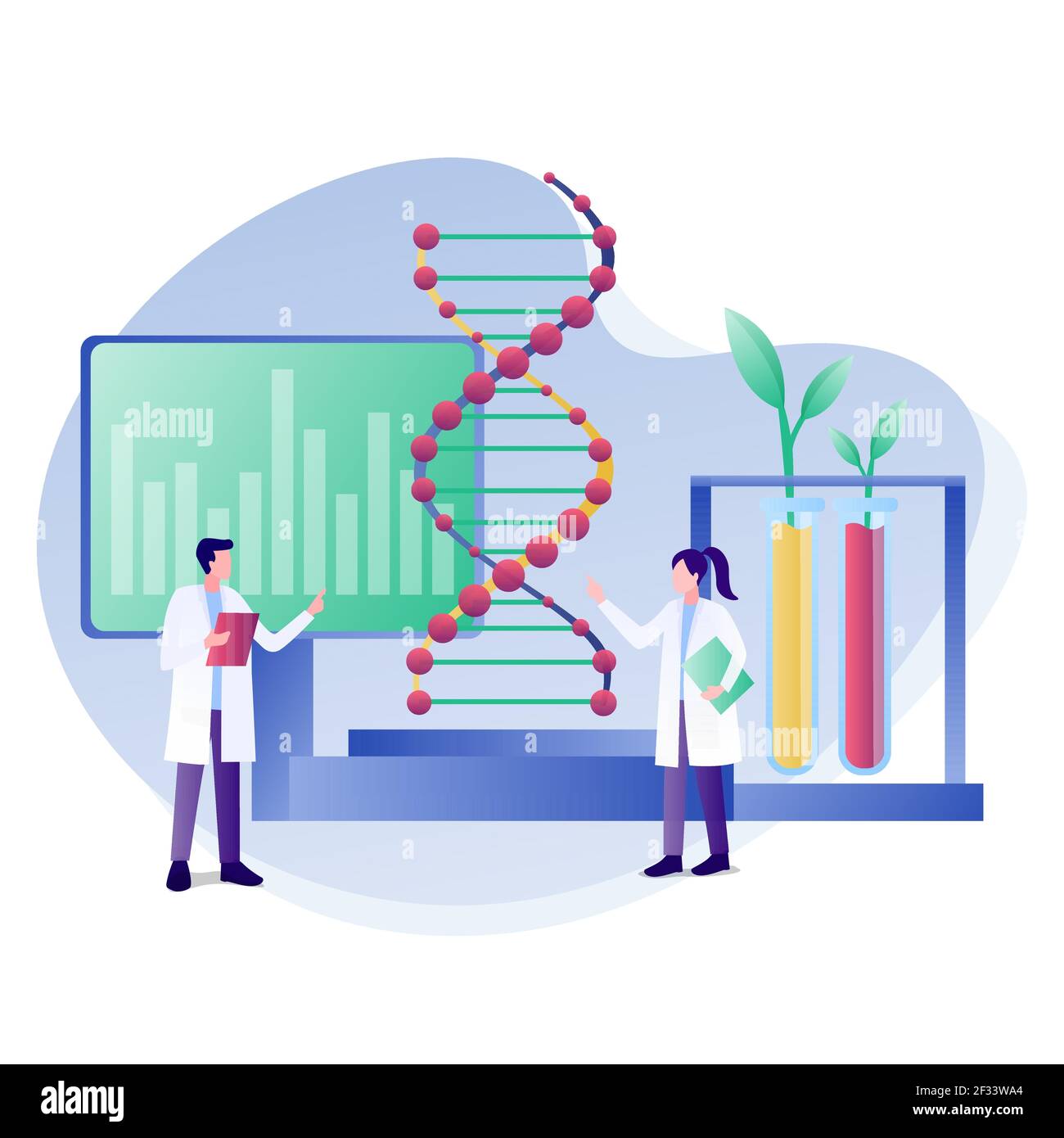 Gradient biotechnology illustration Vector illustration Stock Vector ...