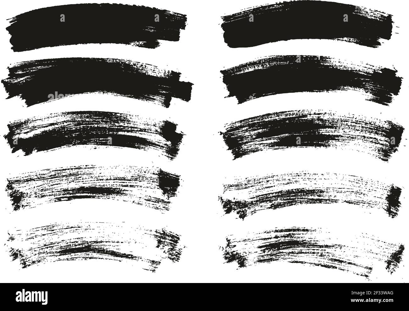 Flat Paint Brush Thin Long Curved Background High Detail Abstract ...