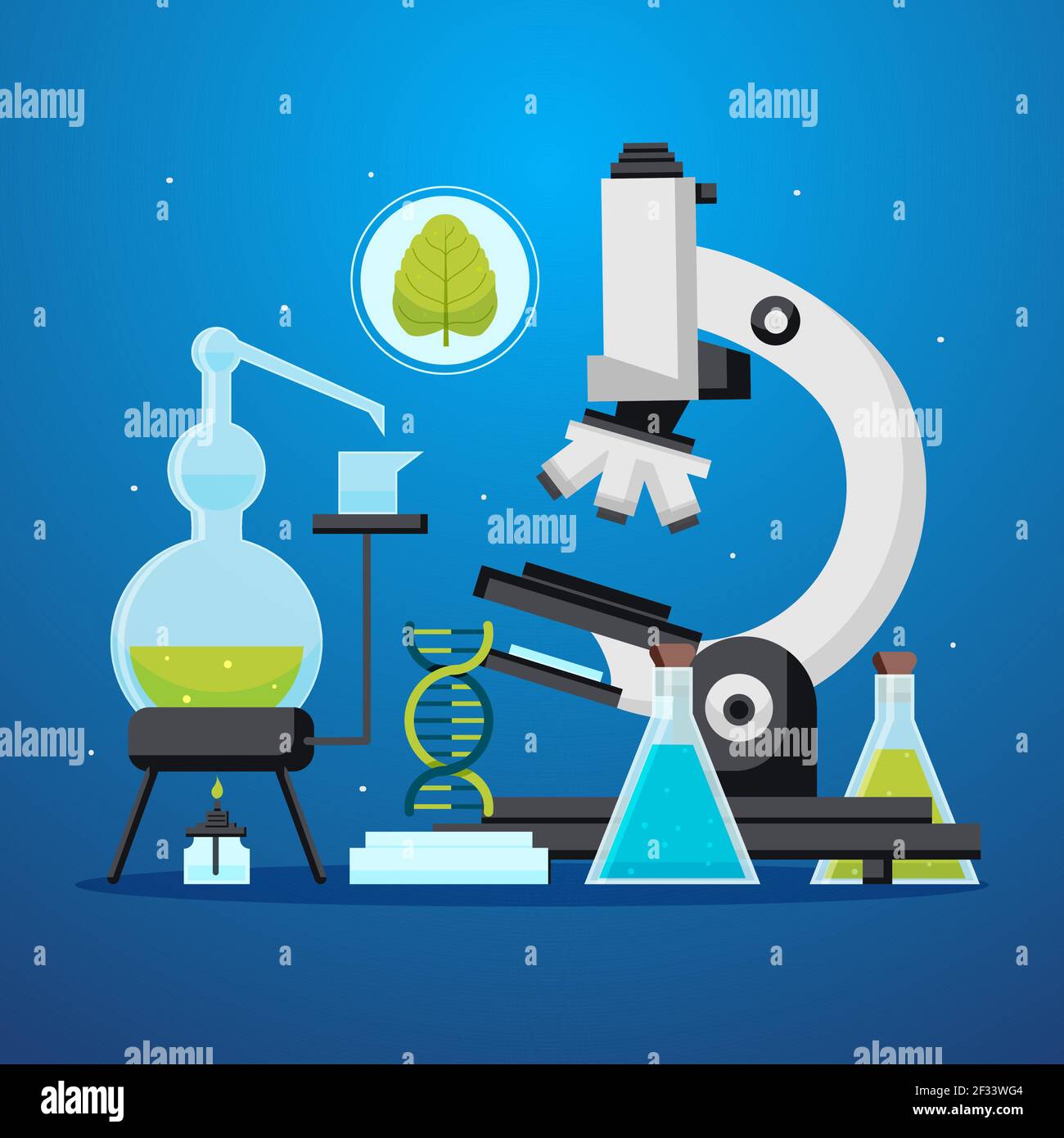 Flat biotechnology illustration Vector illustration Stock Vector Image ...
