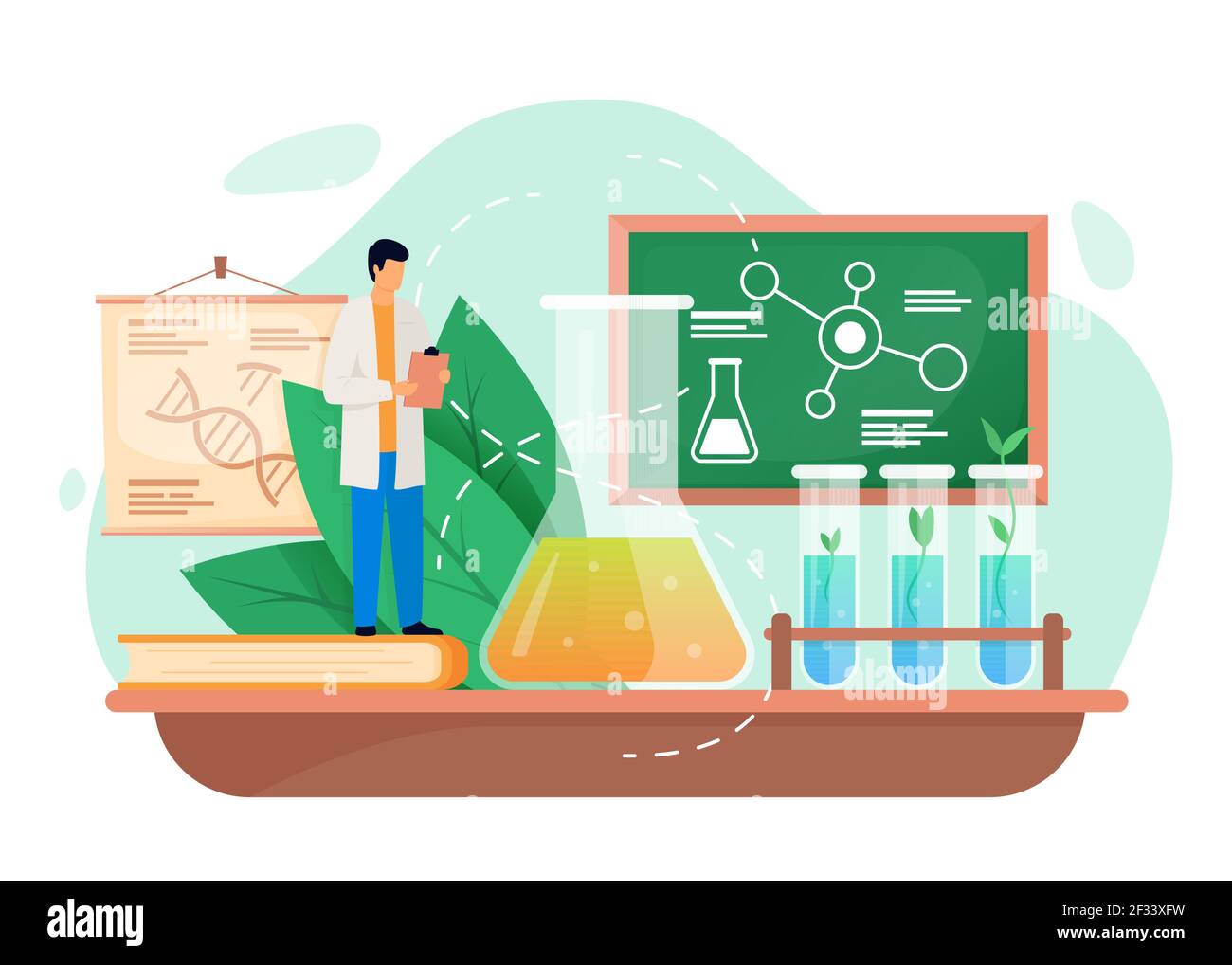 Gradient biotechnology illustration Vector illustration Stock Vector ...