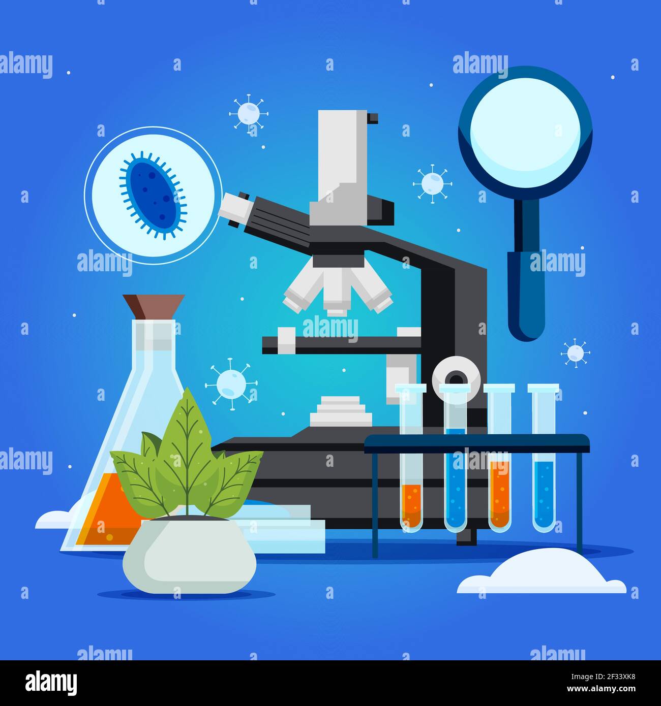 Flat biotechnology illustration Vector illustration Stock Vector Image ...
