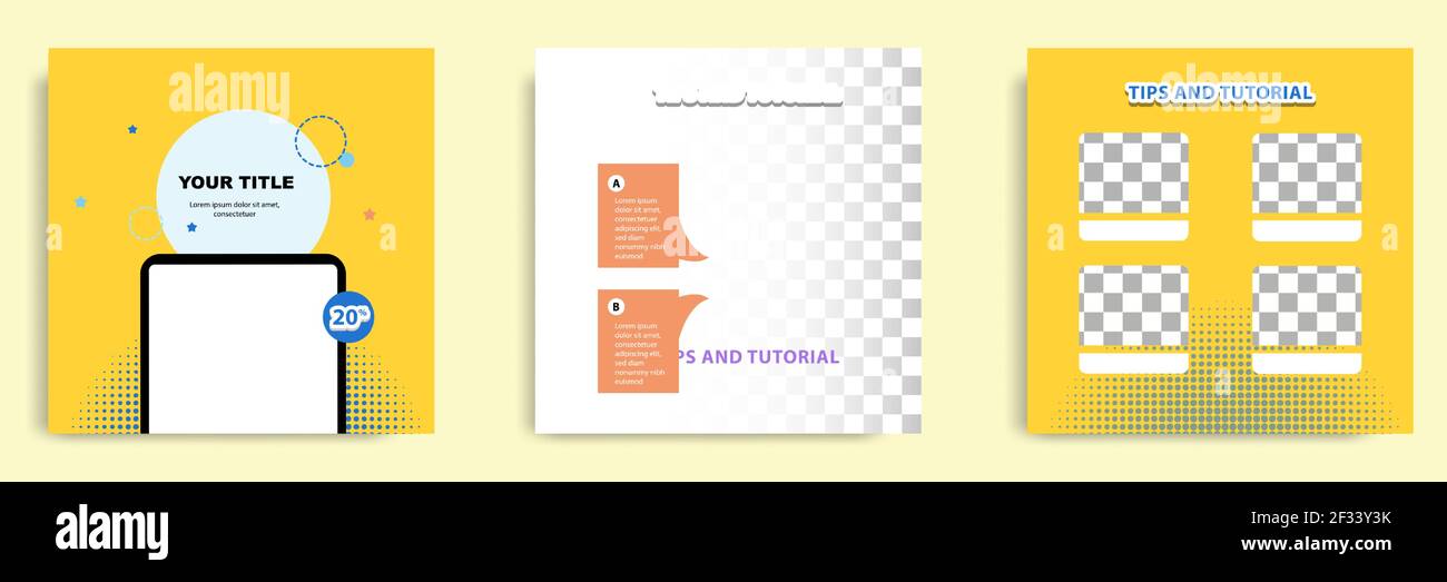 Social media tutorial, tip, trick, quick tips, layout template with ...