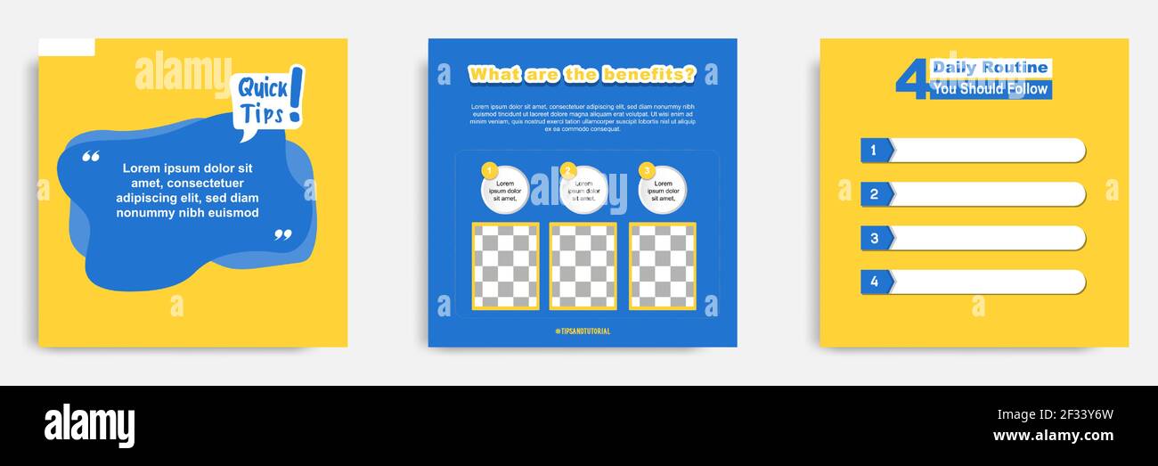Social media tutorial, tip, trick, quick tips, layout template with ...