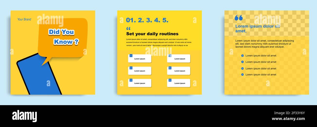 Social media tutorial, tip, trick, quick tips, layout template with ...