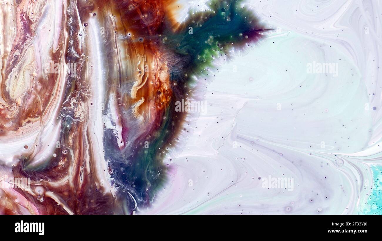 The colors of the aqueous ink are translucent. Abstract multicolored ...