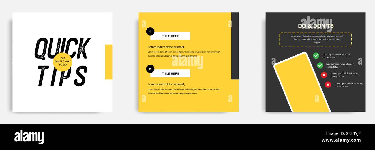 Social media tutorial, tip, trick, quick tips, layout template with ...