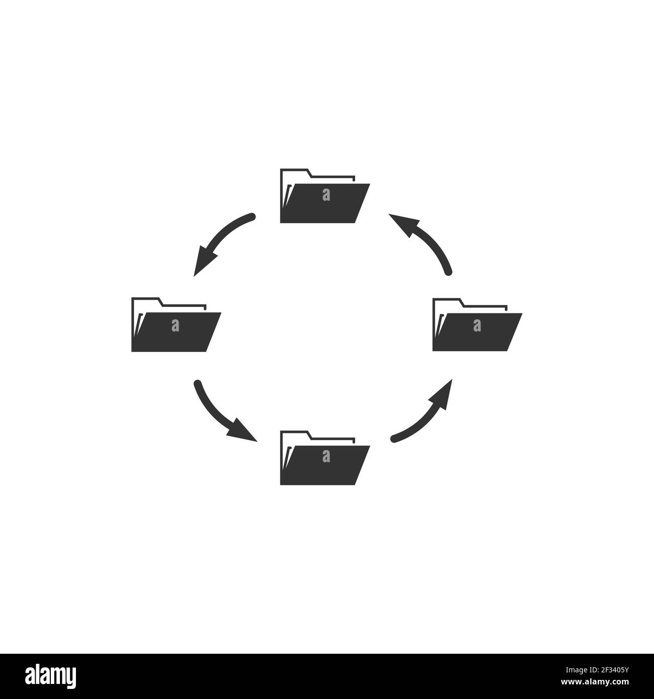 Vector folder icon. Transfer files between computers and users Stock Vector Image & Art - Alamy