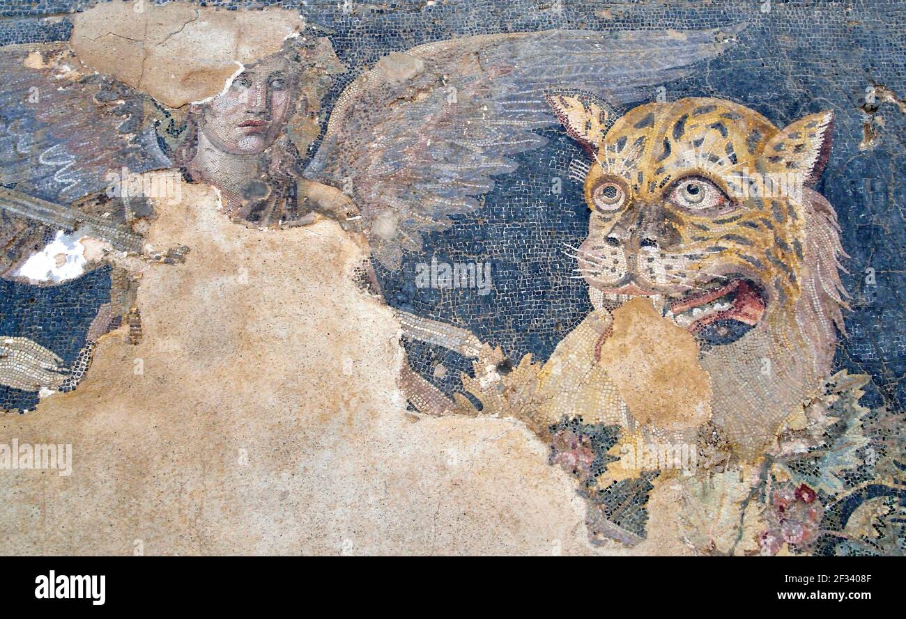geography / travel, Greece, Dionysus, God of the vine, with a leopard ...