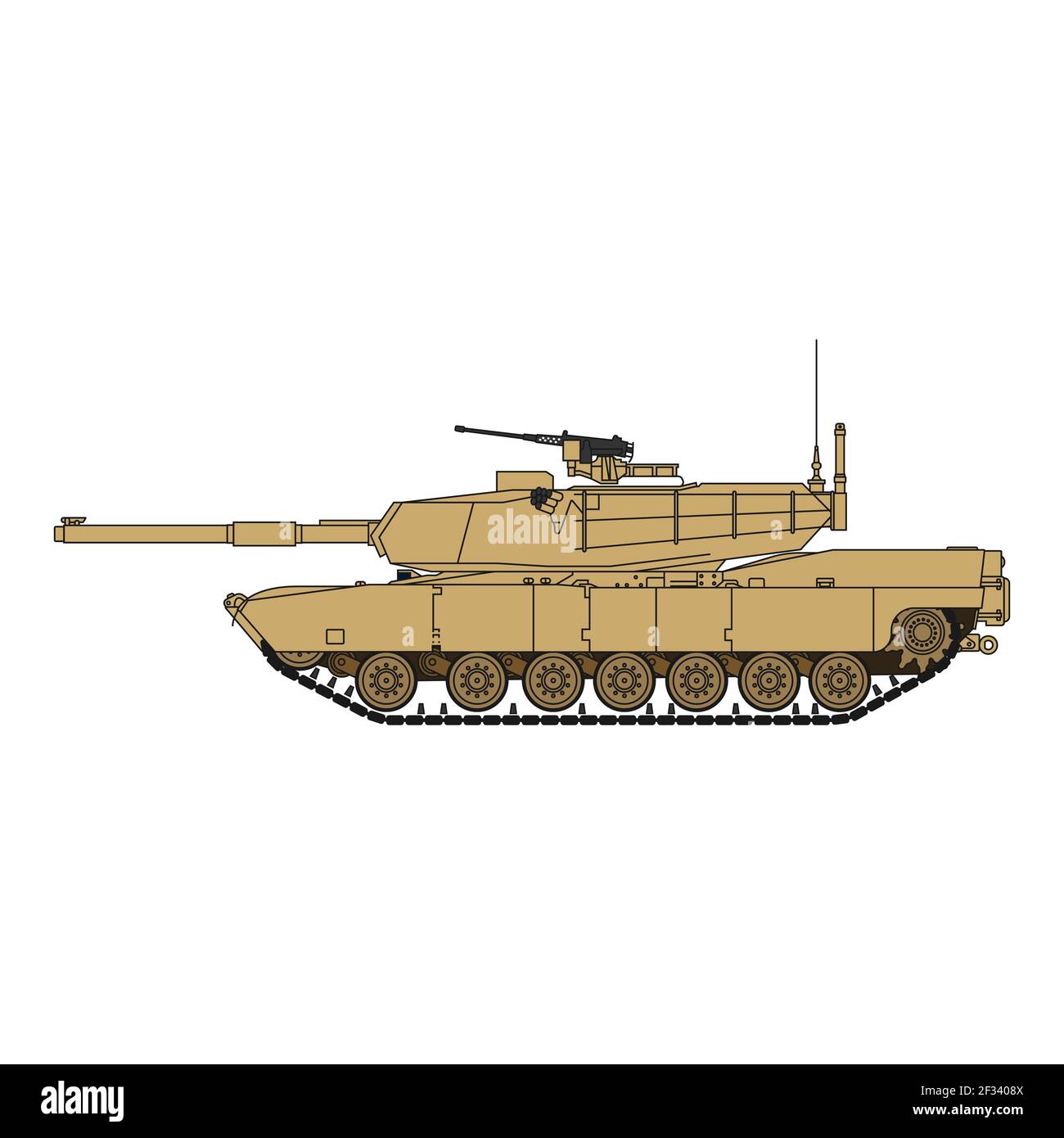Realistic vector icon of the US Army main battle tank. Side view Stock Vector Image & Art - Alamy