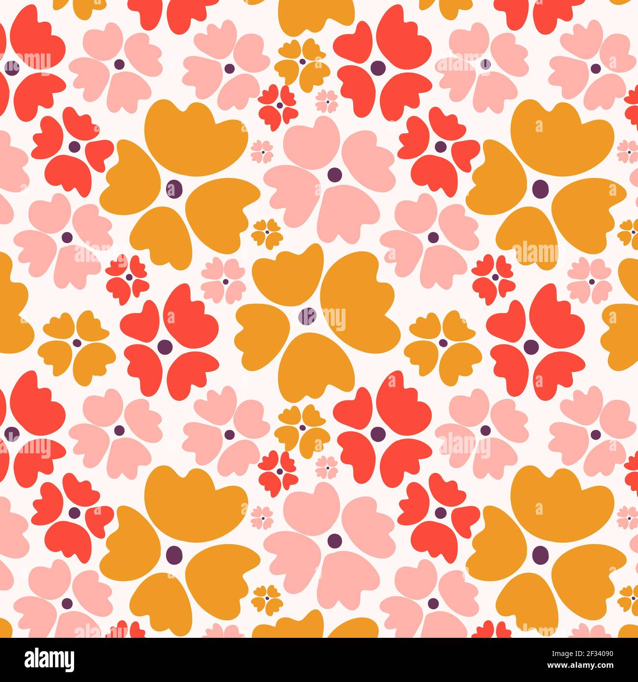Hand painted abstract floral pattern Vector illustration Stock Vector ...