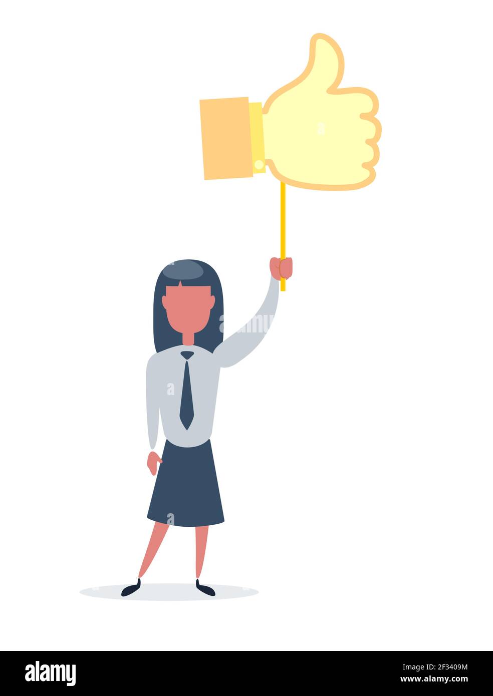 Holds his thumb up teamwork Stock Vector Images - Alamy