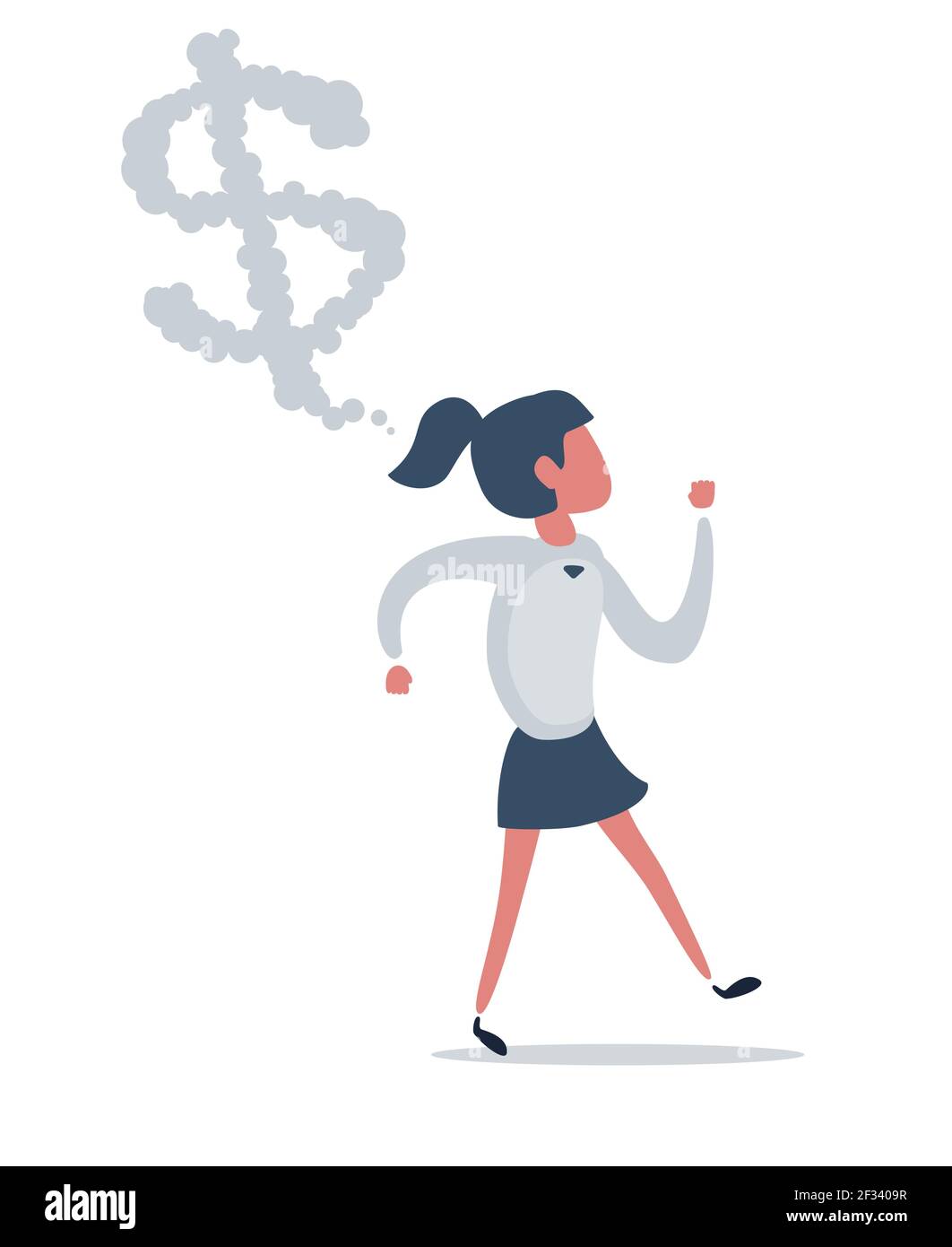 A woman thinking Stock Vector Images - Alamy