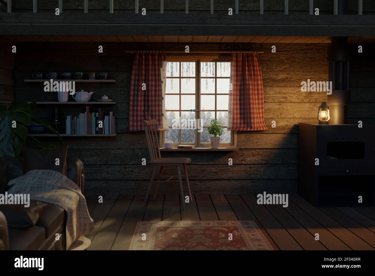 Chalet interior hi-res stock photography and images - Alamy