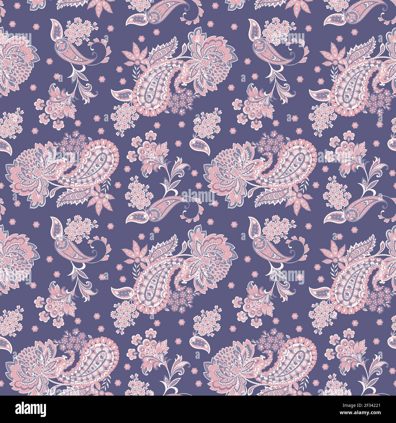 Paisley seamless vector pattern. Indian floral ornament Stock Vector ...