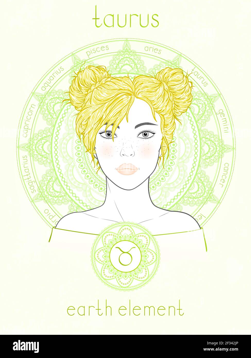 Horoscope signs woman Stock Vector Images - Alamy