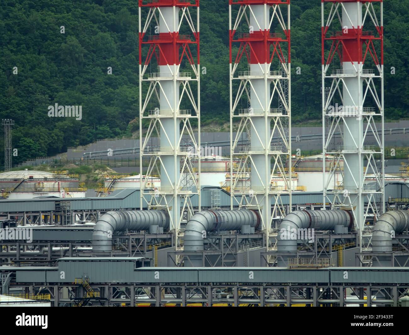 oil station gasoline fuel at the rail road depot Stock Photo - Alamy