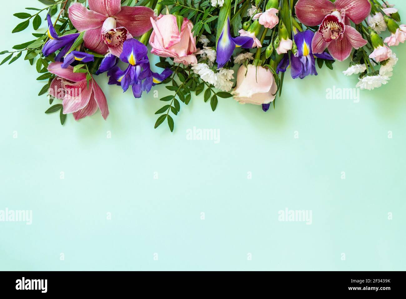 Mother's day or birthday background. Spring beautiful bouquet of ...