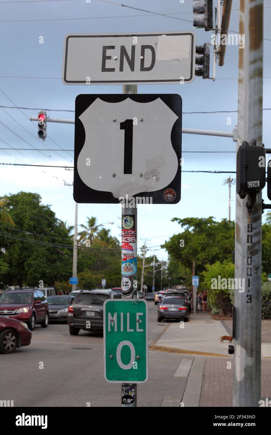 Terminal of us highway 1 key west hi-res stock photography and images ...