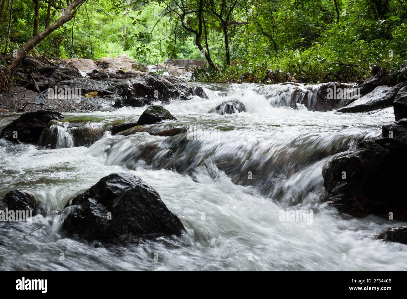 Mini waterfalls in kerala india Stock Photo - Alamy