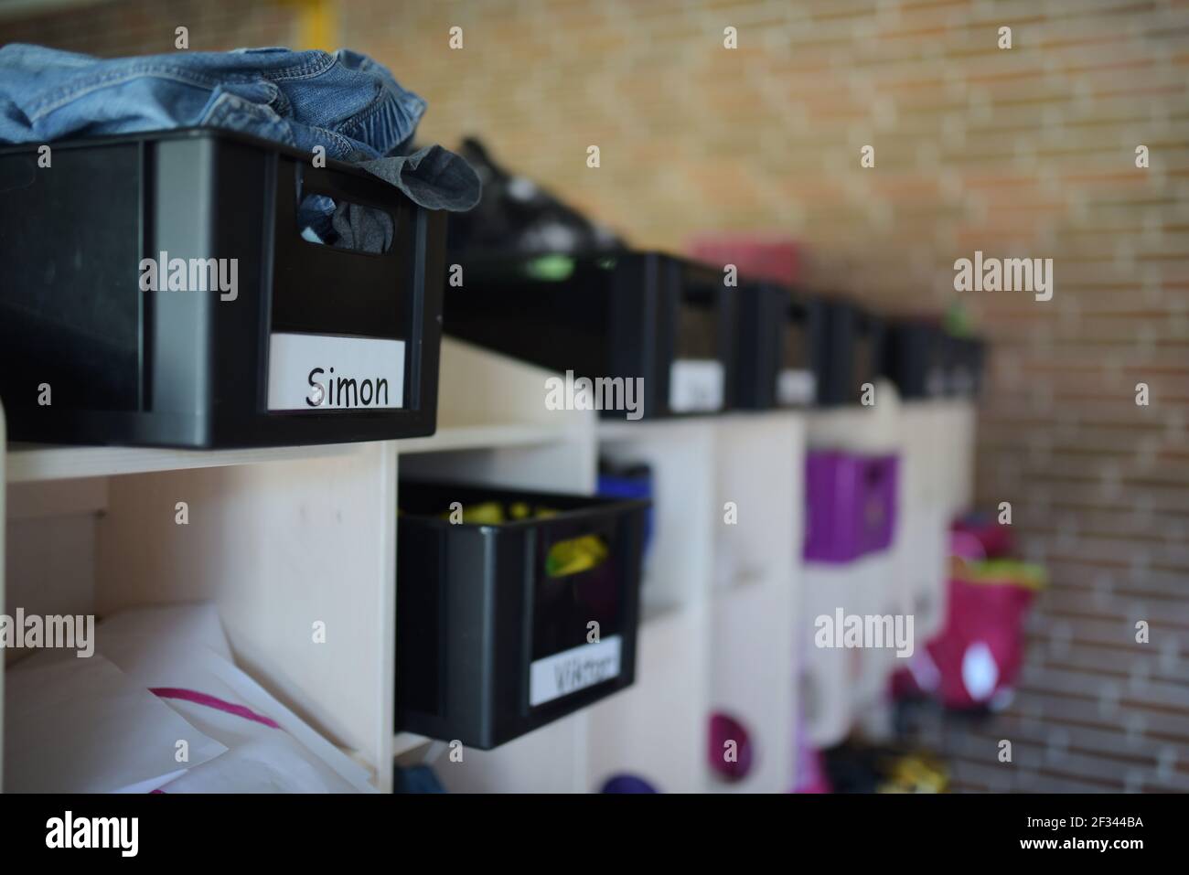 Coat hooks school hi-res stock photography and images - Alamy