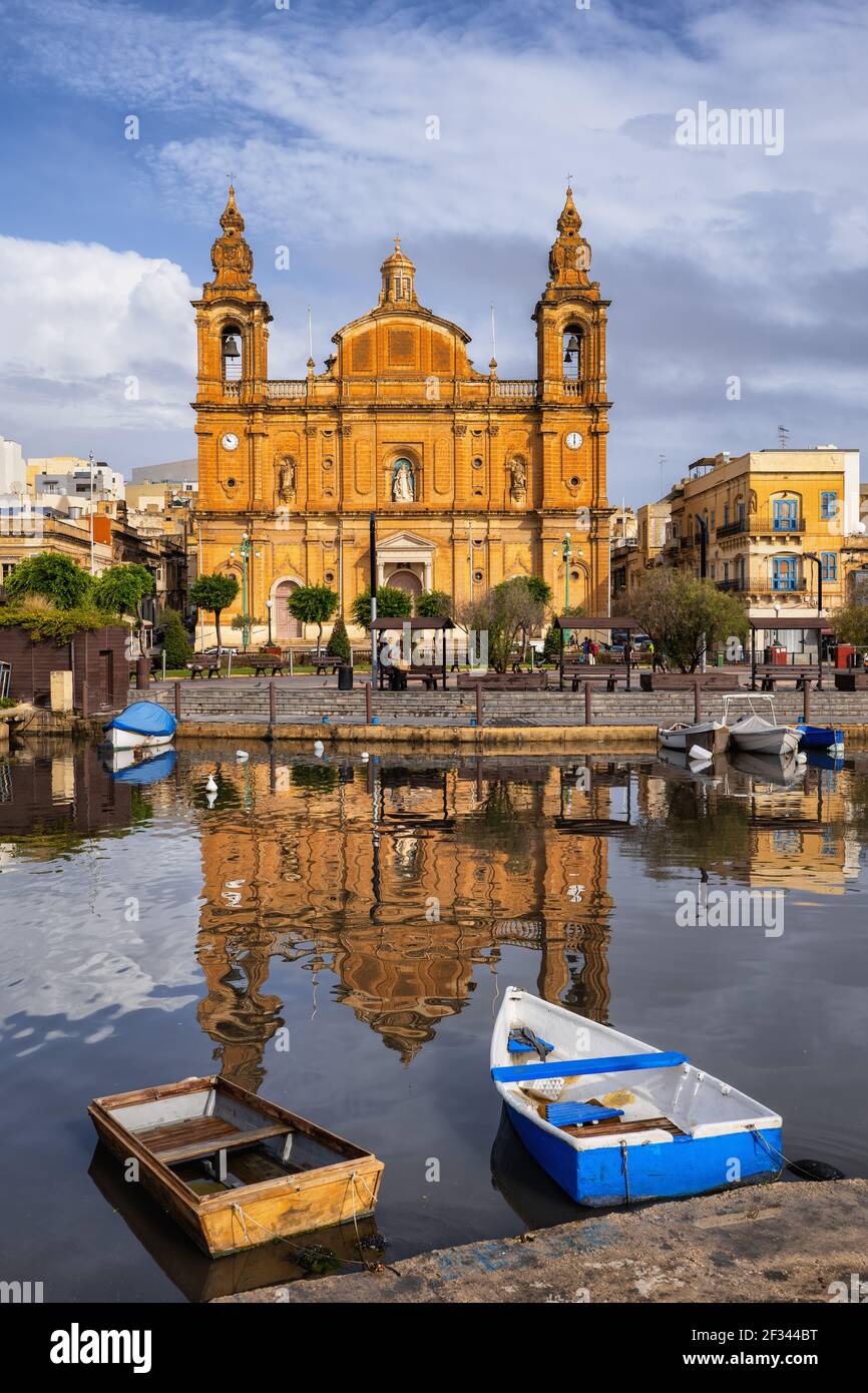 St. Joseph Church in Msida, Malta, Baroque style parish church from ...
