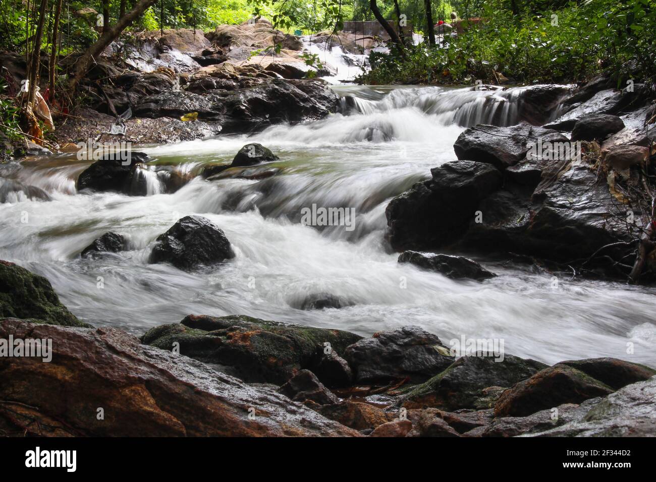Mini waterfalls in kerala india Stock Photo - Alamy
