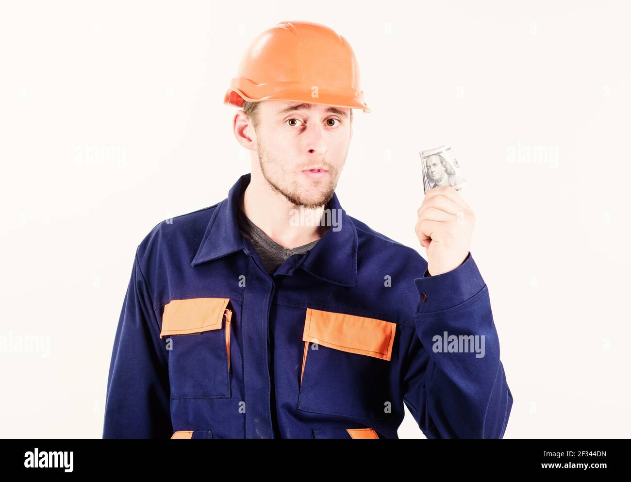 Cash in hand payment builder hi-res stock photography and images - Alamy