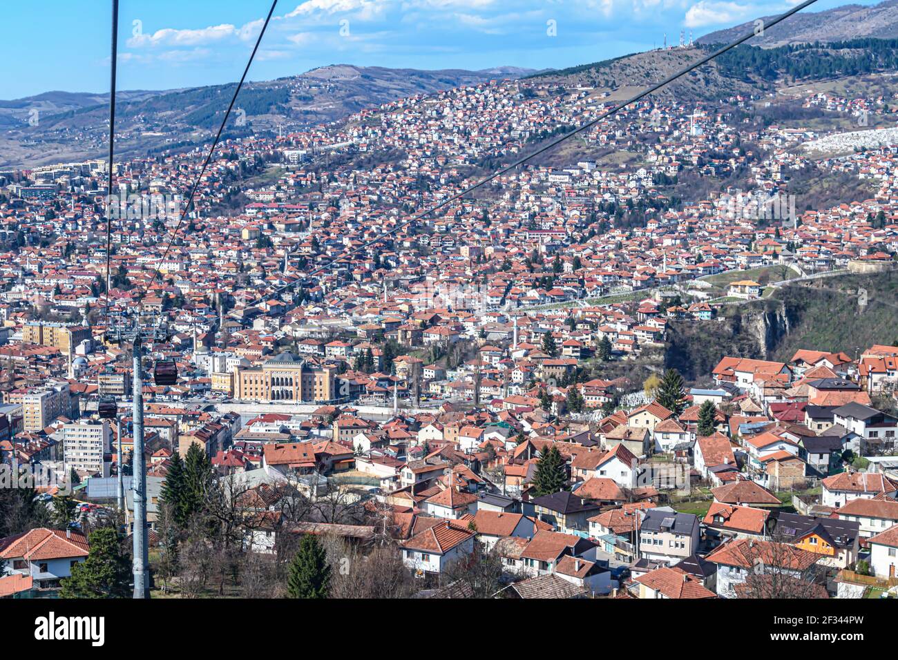 Cable car view of sarajevo hi-res stock photography and images - Alamy