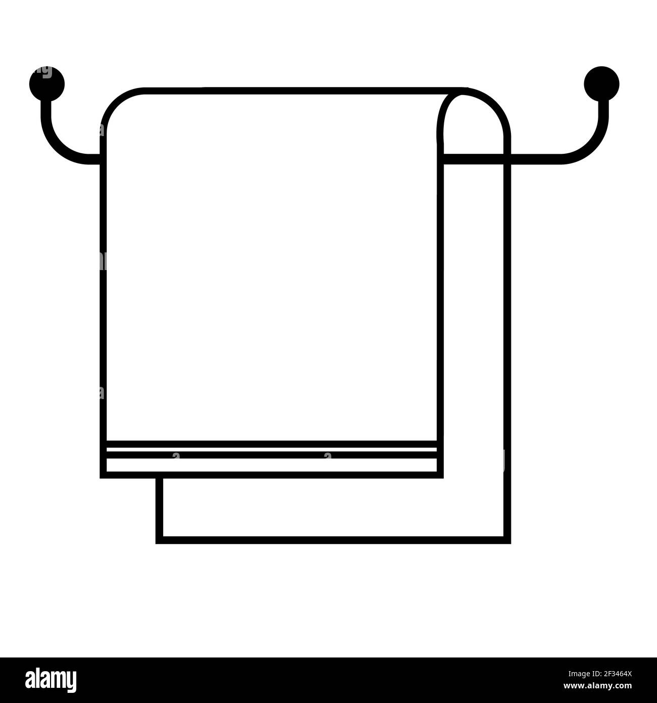 towel on hanger icon on white background. flat style. towel sign. towel ...