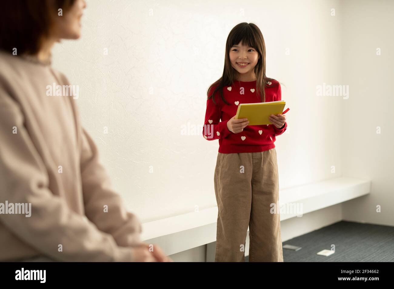 Child Giving Presentation Stock Photo - Alamy