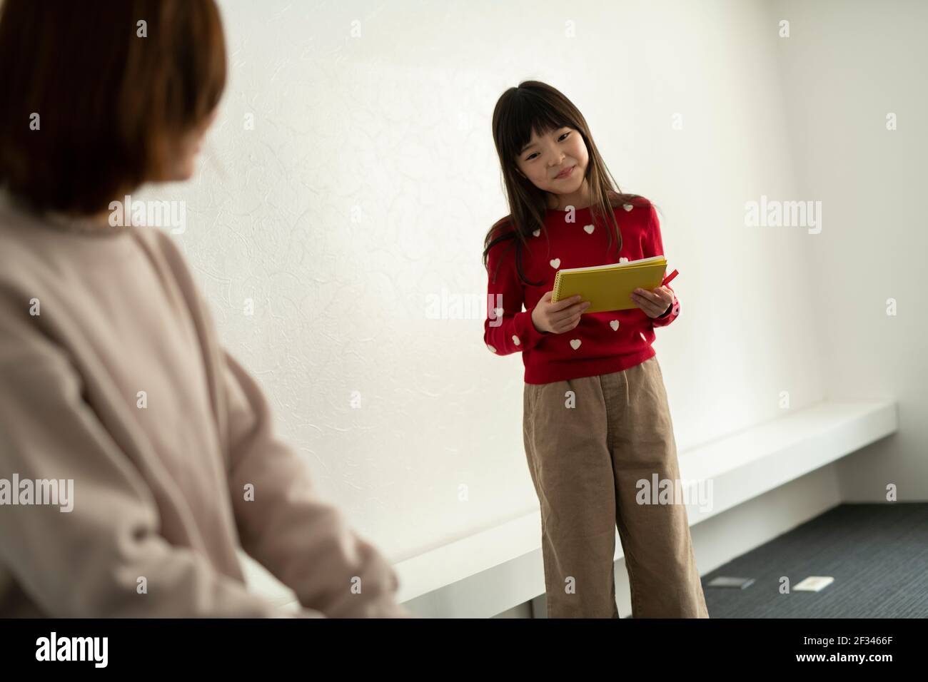 Child Giving Presentation Stock Photo - Alamy