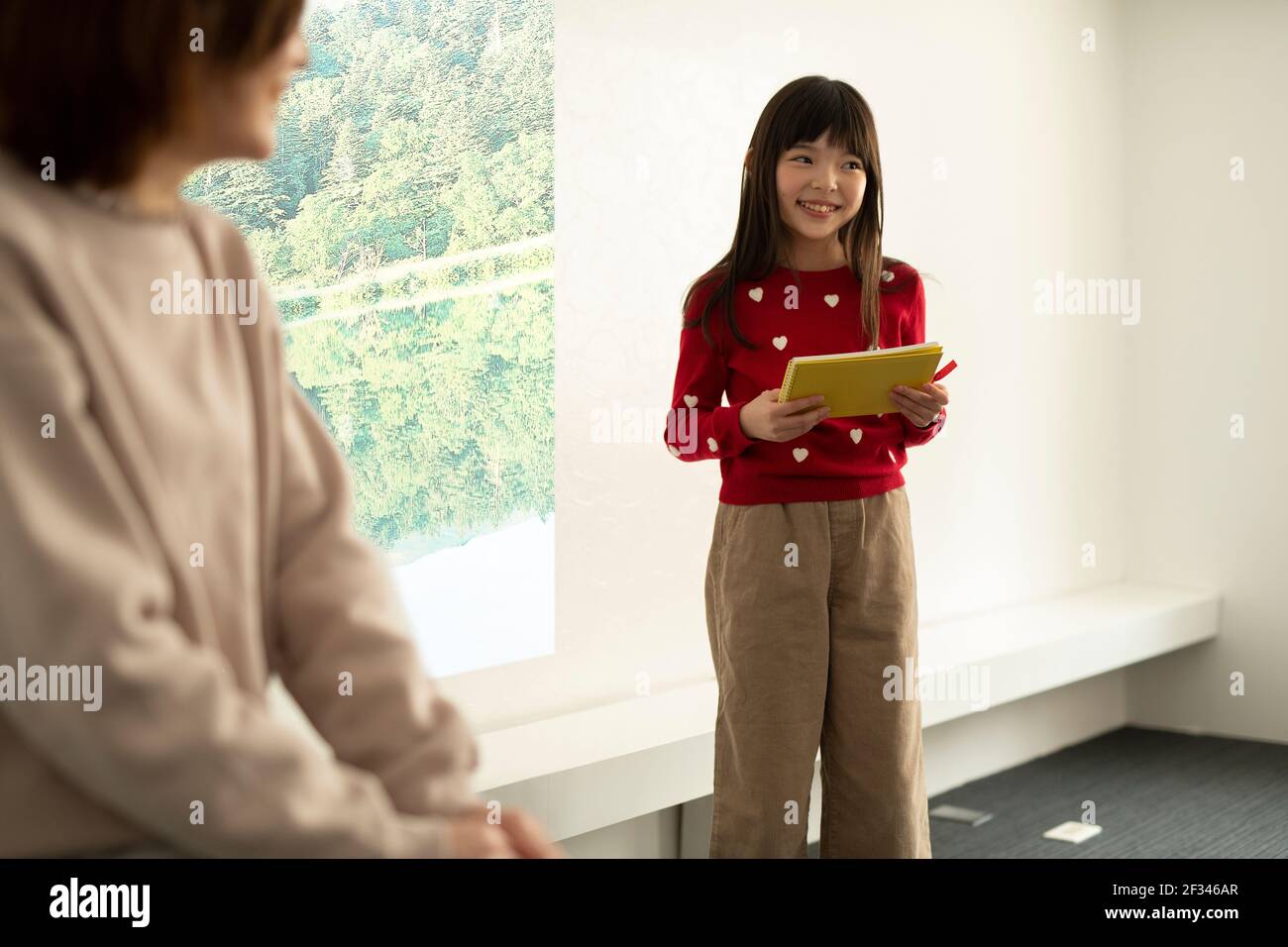 Child Giving Presentation Stock Photo - Alamy