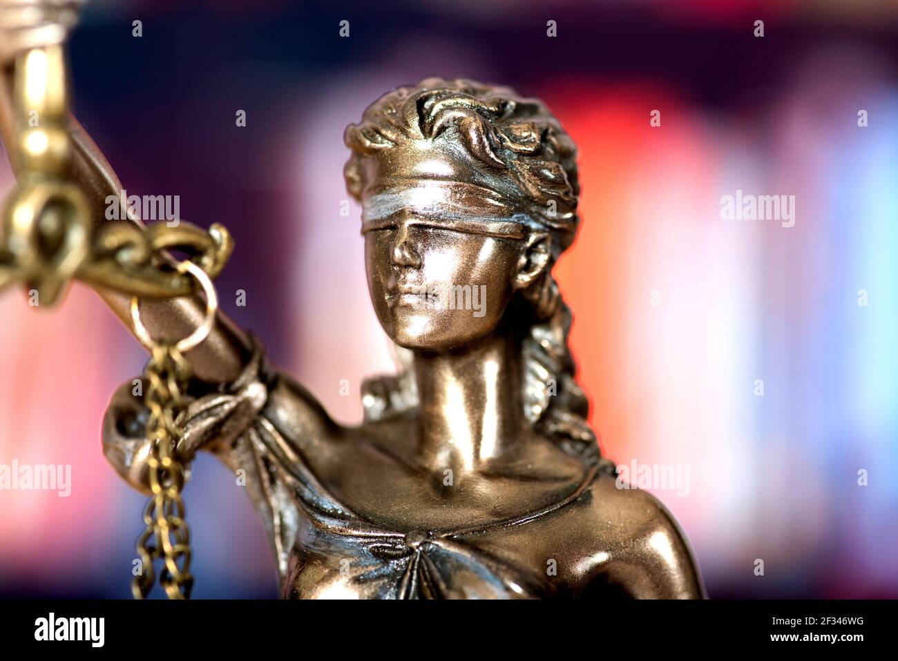 Figure of the Lady Justice goddess of justice Stock Photo - Alamy