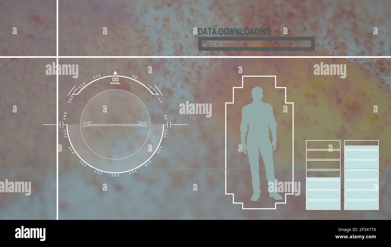 Virus, bacteria, microbe. HUD Futuristic medical background Stock Photo ...