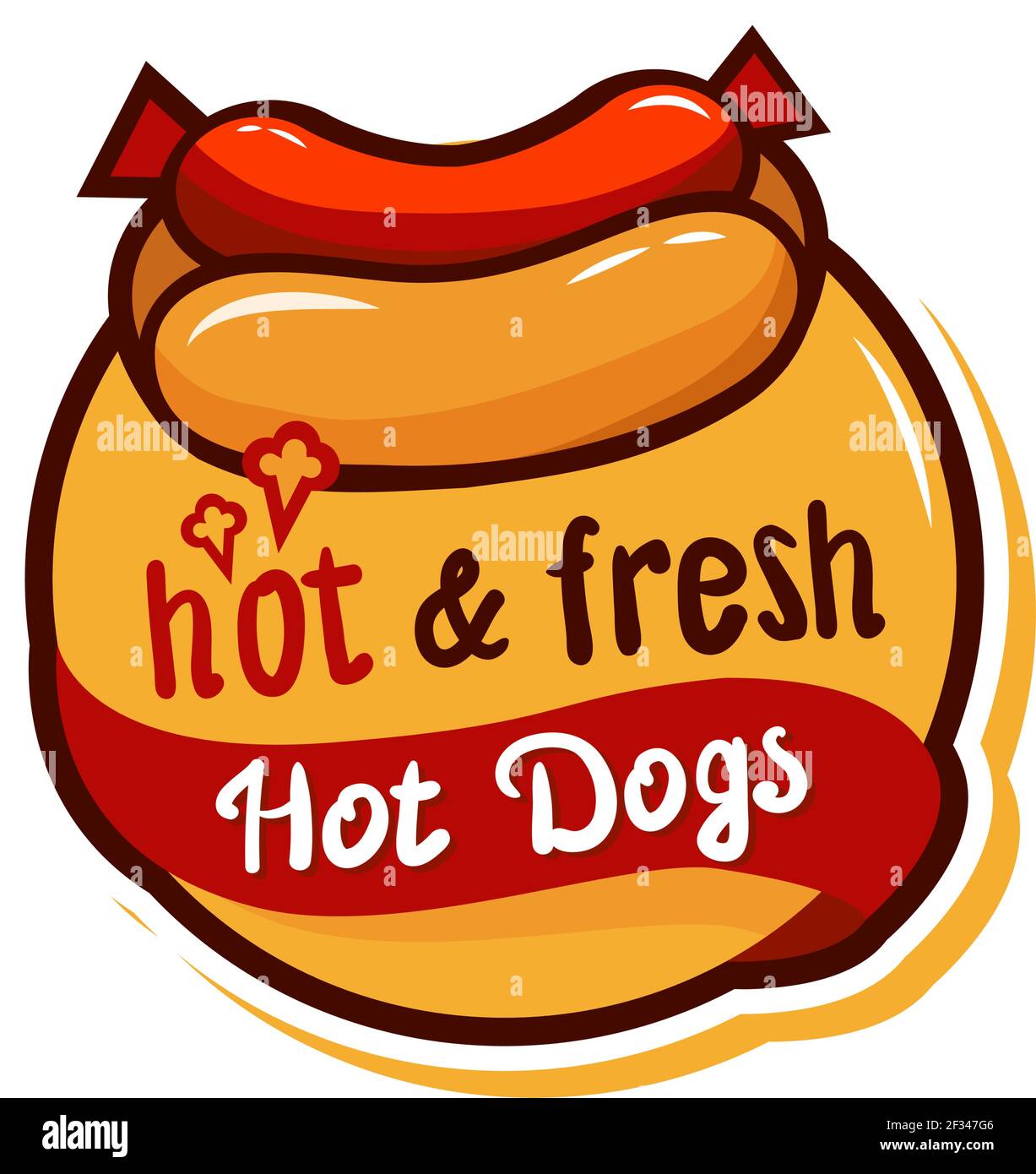 Hot dog logo Stock Vector Images - Alamy