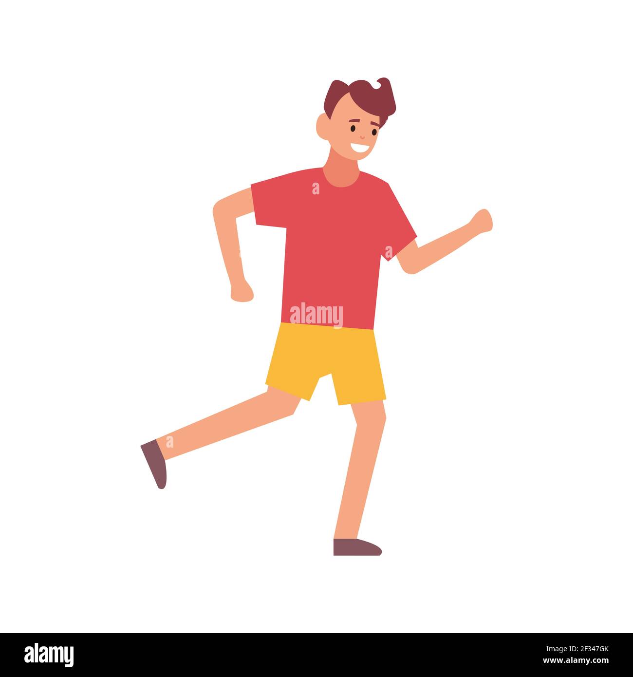 Run. Flat style, vector illustration isolated on white background Stock ...