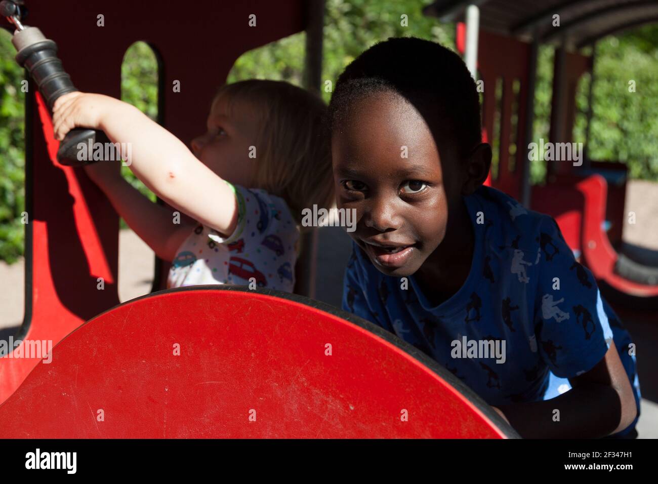 Happy fun group children play sweden hi-res stock photography and ...