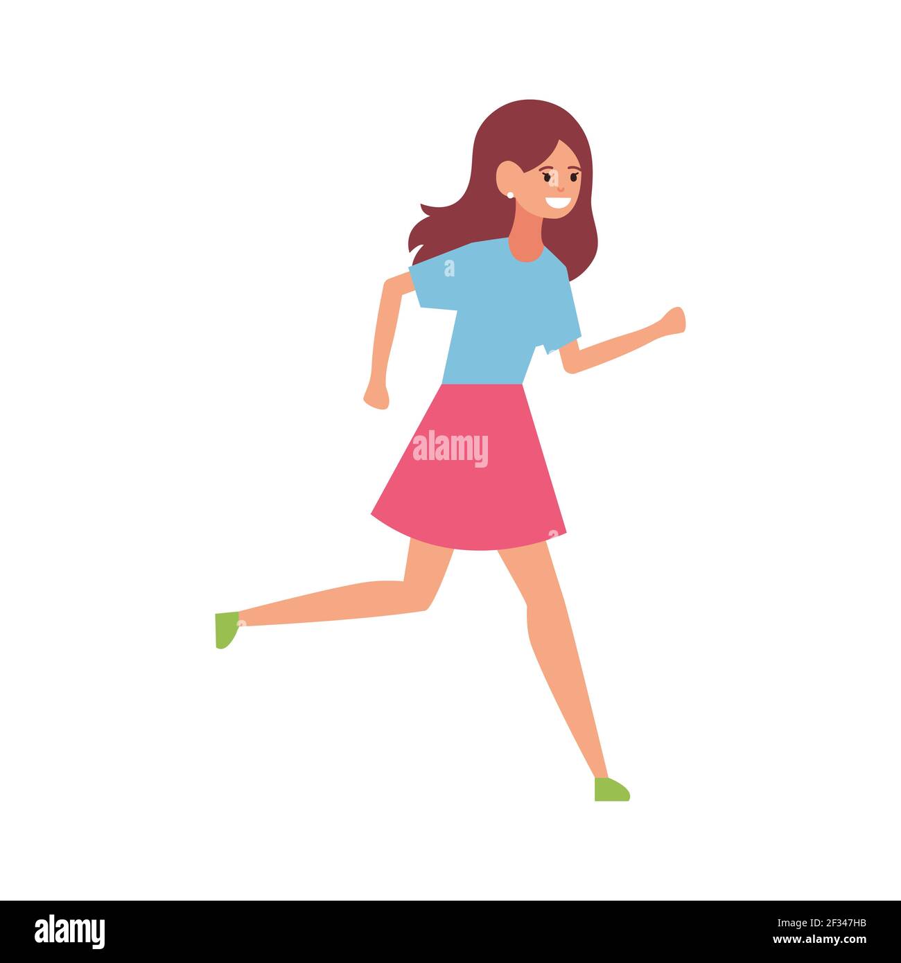 Run. Flat style, vector illustration isolated on white background Stock ...