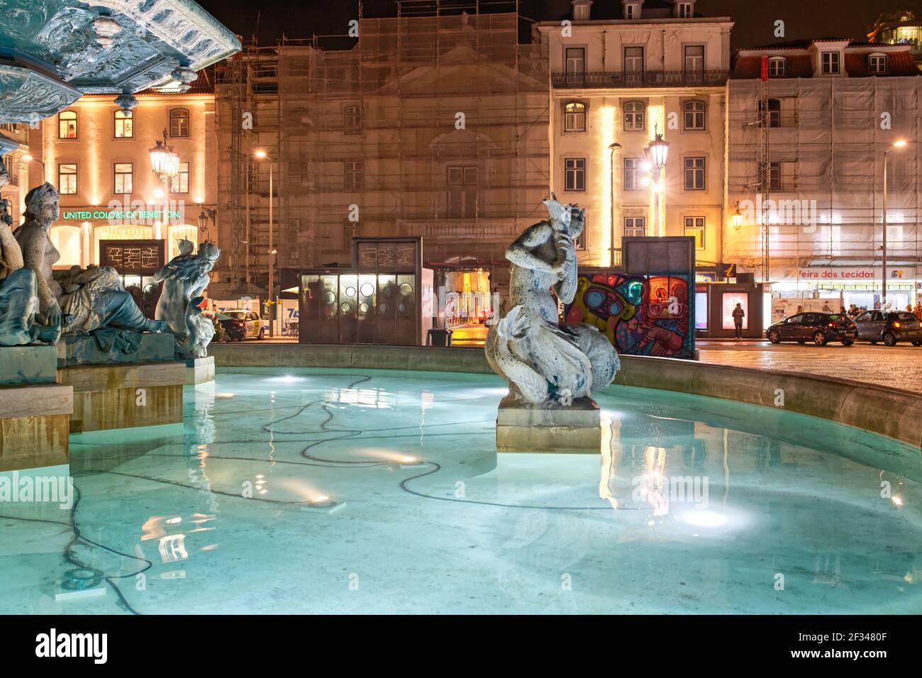 Rossio Place in Lisbon Stock Photo - Alamy