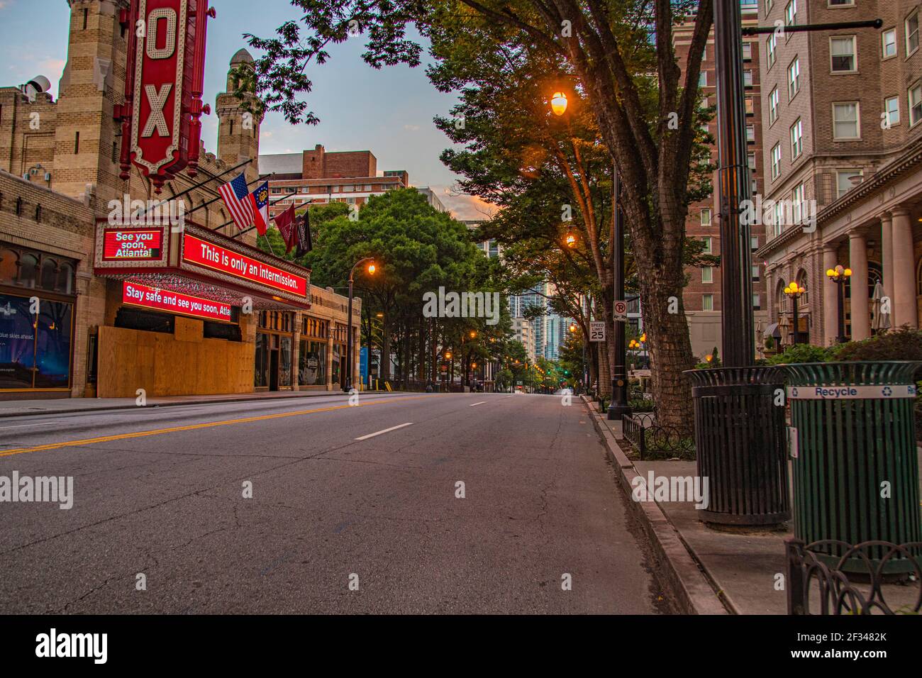 Atlanta, Ga USA - 06 14 20: Downtown Atlanta morning covid-19 empty ...