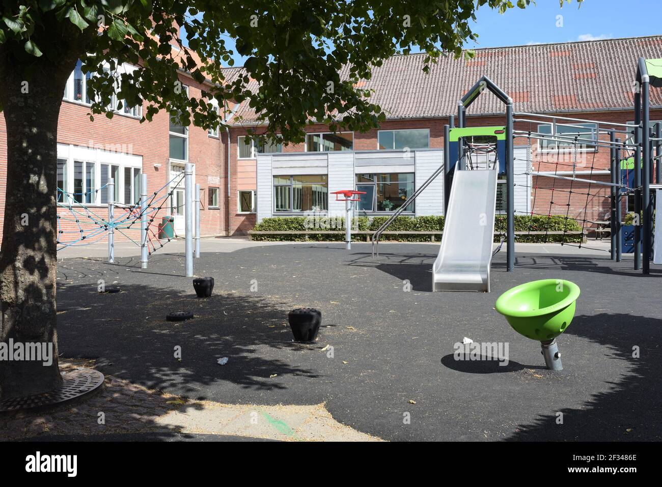 playground area for children at a school yard Stock Photo - Alamy