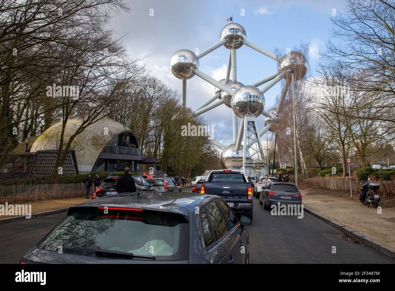 Illustration picture shows a 'Operation Escargot' protest action of the ...