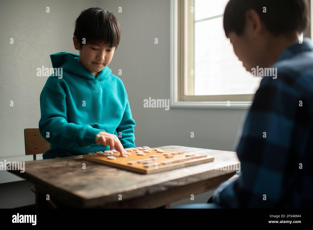 Elementary School Students as Shogi (Japanese Chess) Players Stock ...